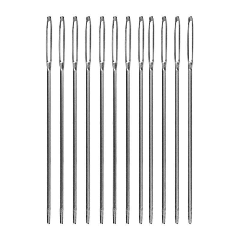 Aguja Metálica Punta Roma Ojo Plateado